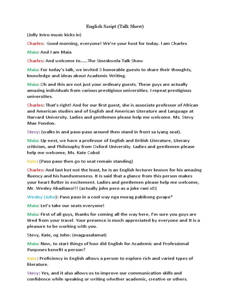 English Script | PDF | Communication | Cognitive Science