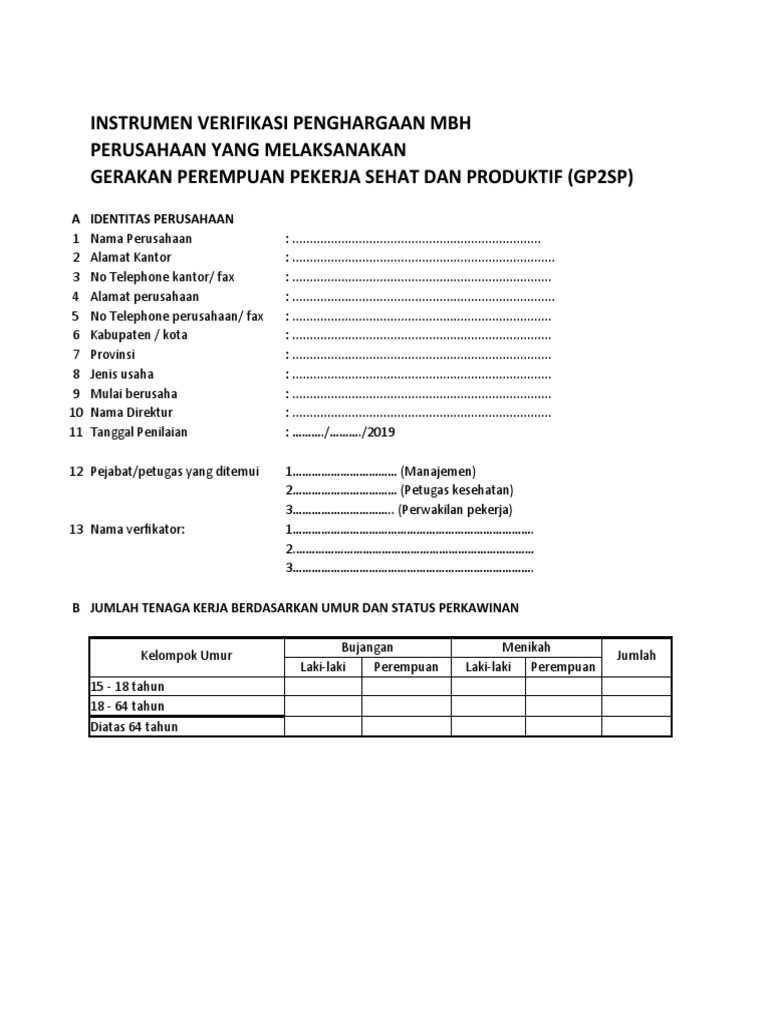 Instrumen GP2SP MBH1 | PDF | Bisnis