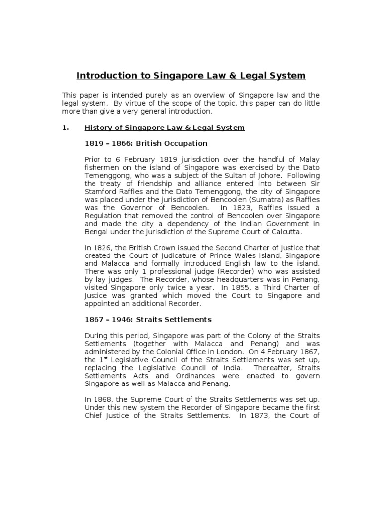 Court System in Singapore | PDF
