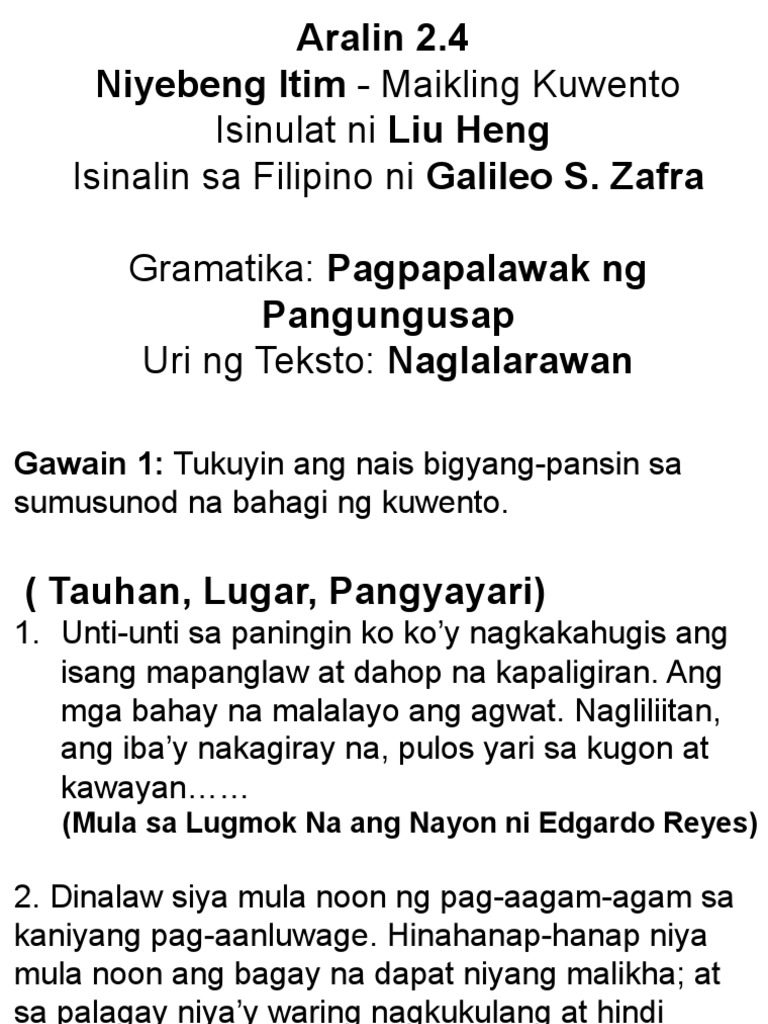 2.4 Niyebeng Itim | PDF