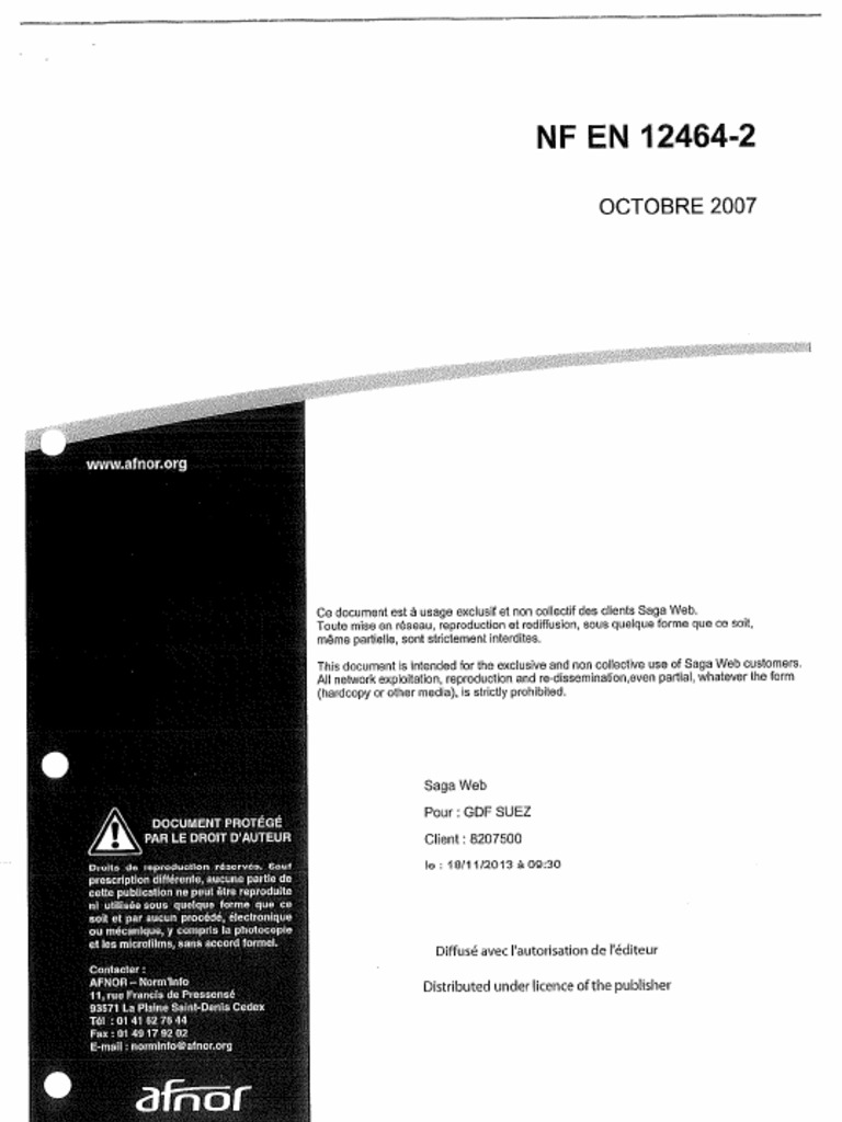 NF EN 12464-2 - Octobre 2007 | PDF