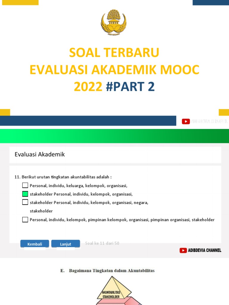 Soal Mooc 2022 Part 2 | PDF