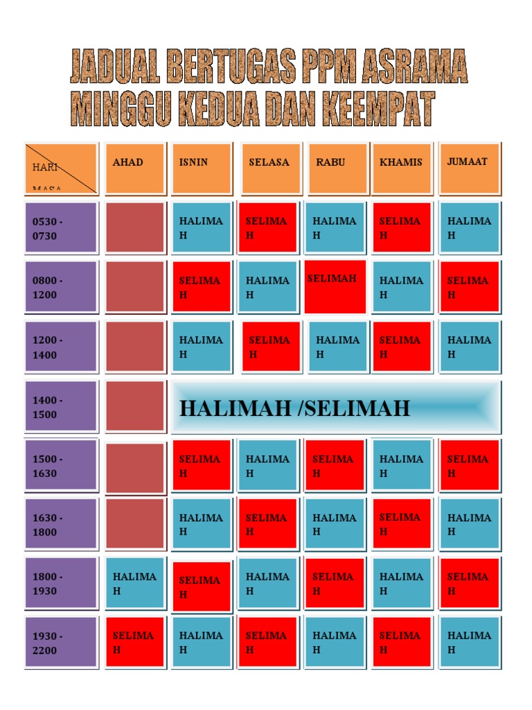 Jadual Bertugas PPM | PDF