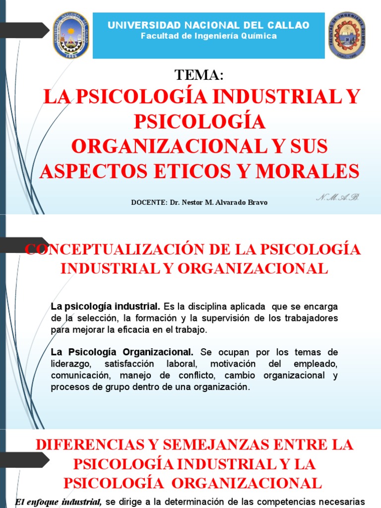 S3. Psicologia Industrial y Psicología Organizacional y Sus Aspectos Eticos y Morales | PDF ...