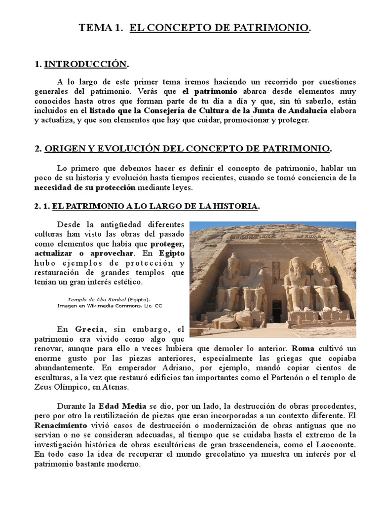 Tema 1. El Concepto de Patrimonio | Descargar gratis PDF | Patrimonio de la Humanidad ...