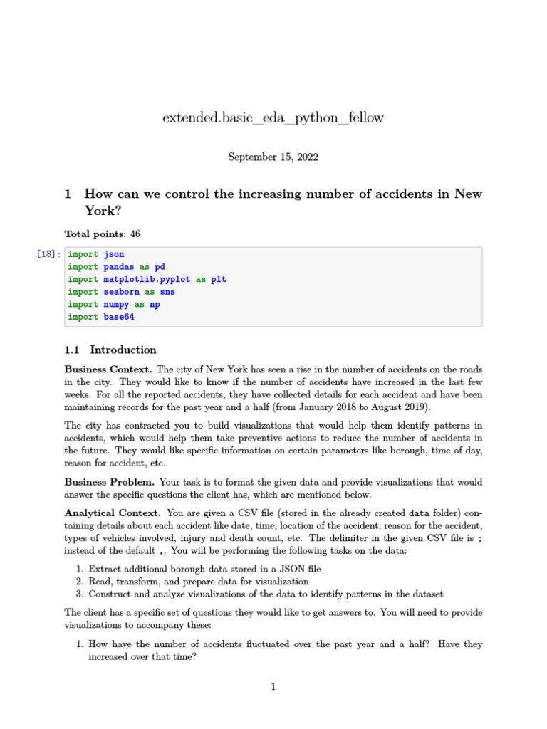 Extended - Basic Eda Python Fellow | PDF | Traffic Collision | Road ...