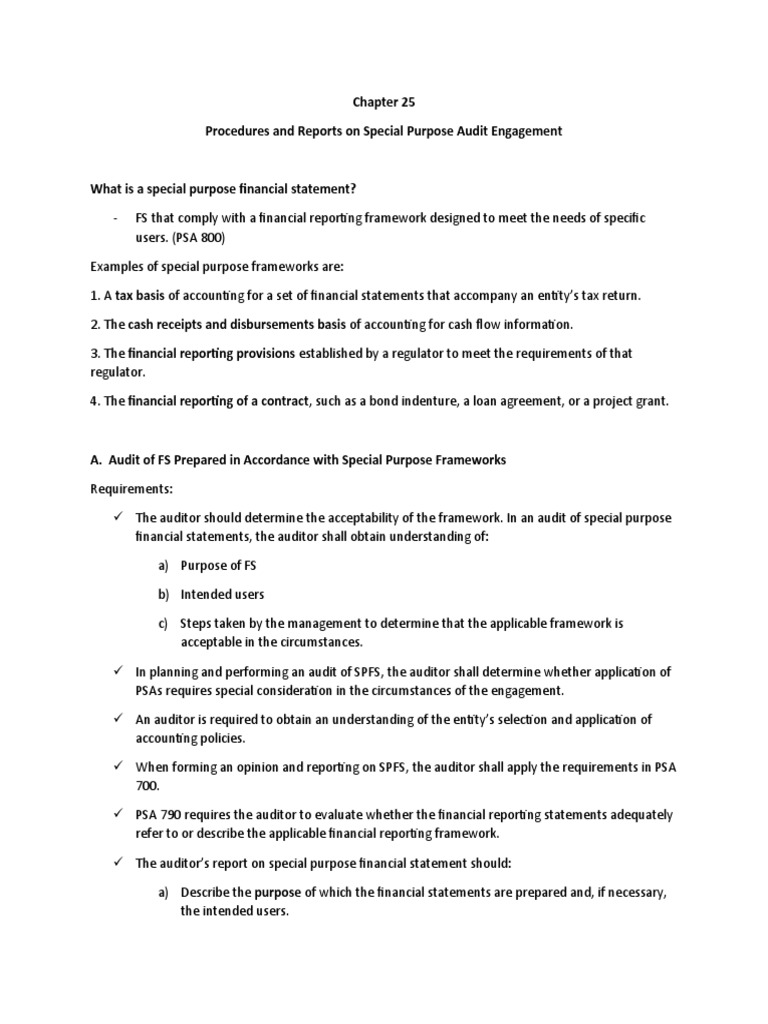 Special Purpose Audit Reports | PDF | Financial Audit | Auditor's Report