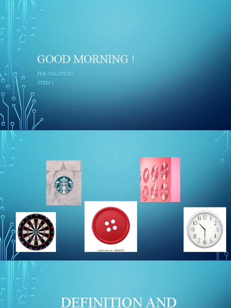 Circle Pre-Cal Week1 | PDF | Circle | Distance