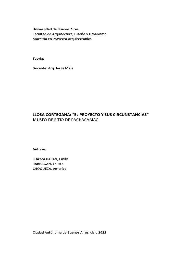 Texto Museo de Sitio de Pachacamac - Ciclo 2022 | PDF | Imperio Inca | Perú