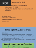 Physics Project On Total Internal Reflection | PDF | Refraction ...