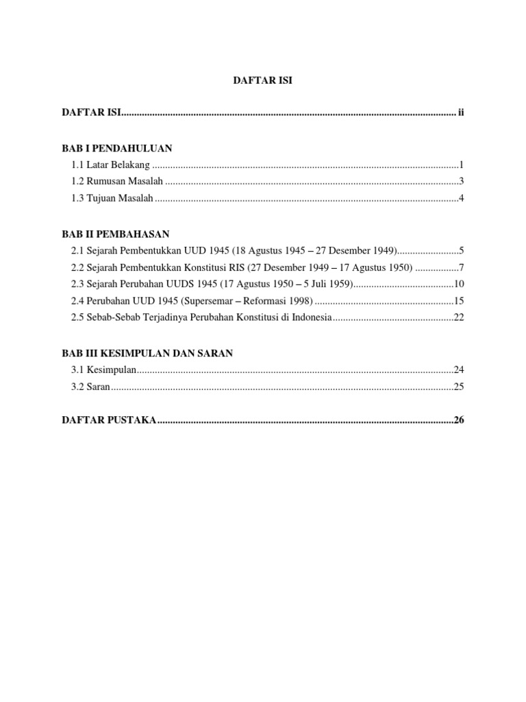 Perkembangan Konstitusi Indonesia | PDF