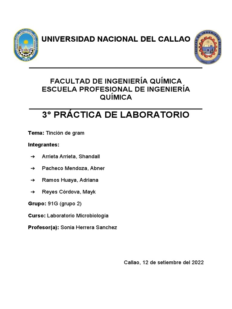 Informe 3 Micro | PDF | Bacterias Gram-negativo | Tinción