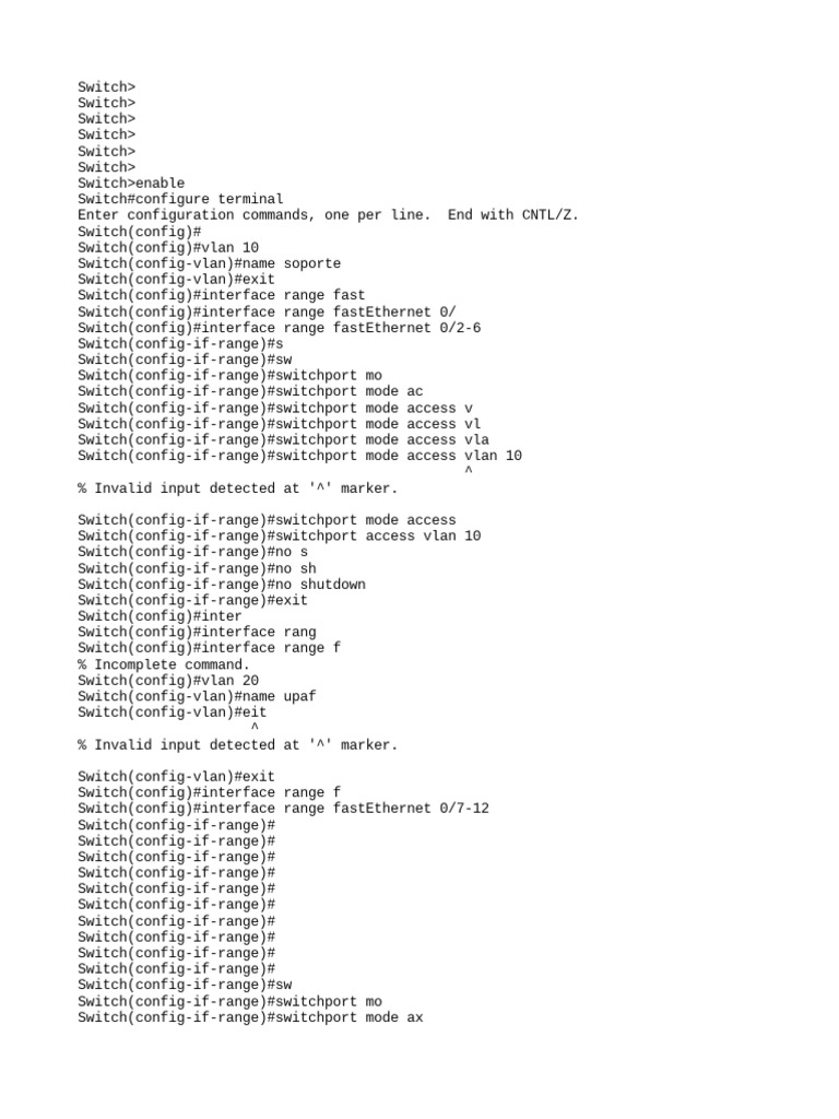 Switch Configuration Pdf Network Switch Ethernet 