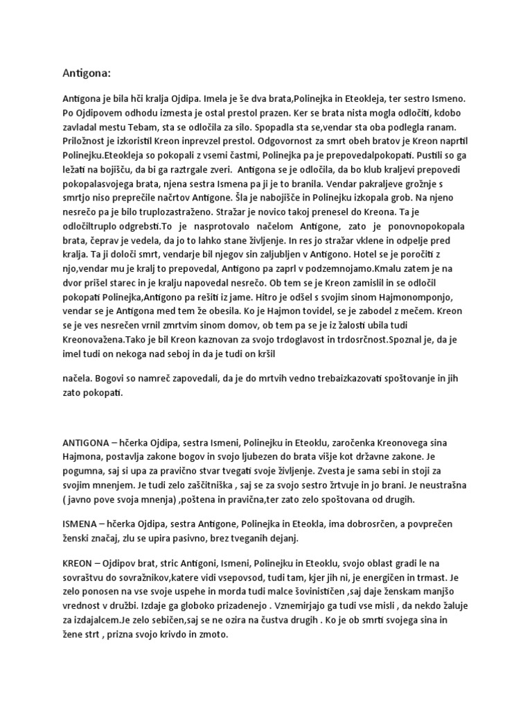 Antigona in Sokol | PDF