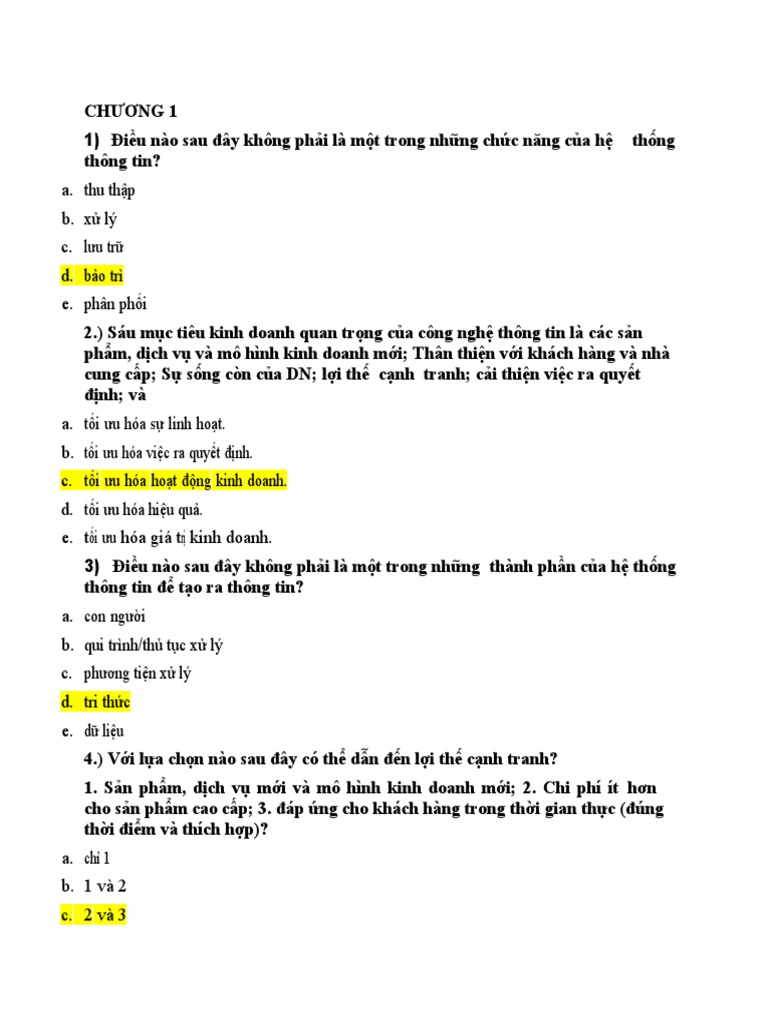 Đề Thi Trắc Nghiệm Htttql (AutoRecovered) | PDF