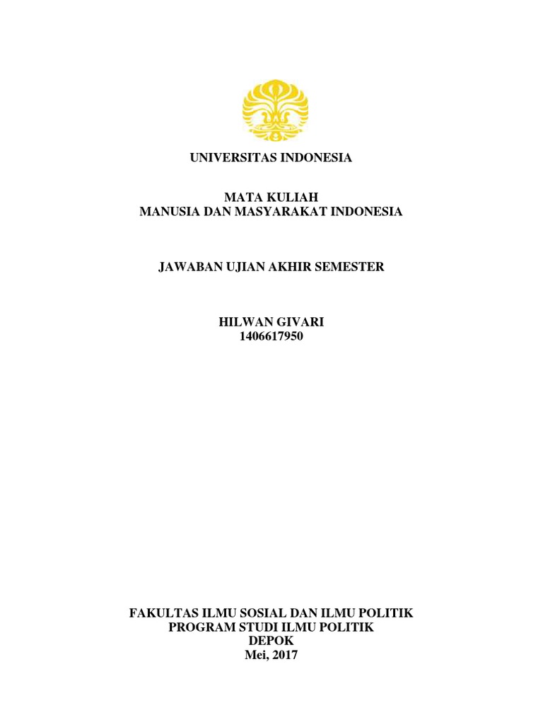 Jawaban Soal UAS MMI | PDF