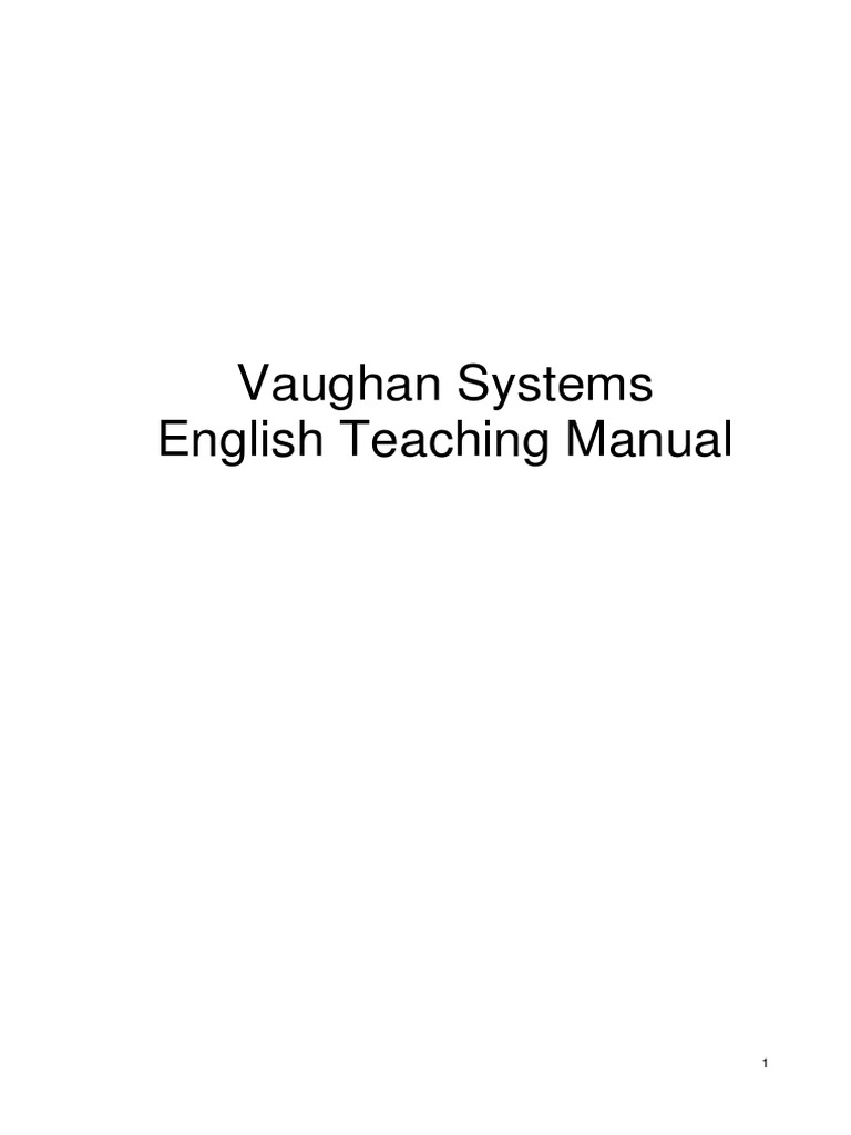 English Teaching Manual (Contents & Index) | PDF | Linguistic Typology ...