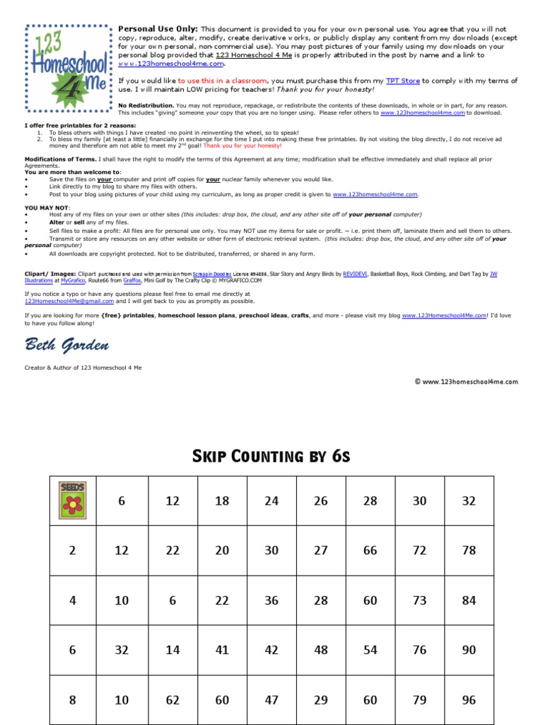 Skip Counting Mazes 6s | PDF | Computer File | Intellectual Works