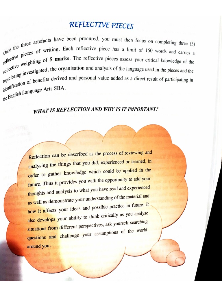 English SBA Reflection 1 | PDF