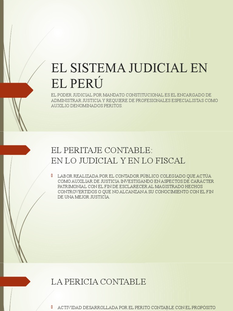 Diapositivas Peritaje Contable | PDF | Testigo experto | Contador