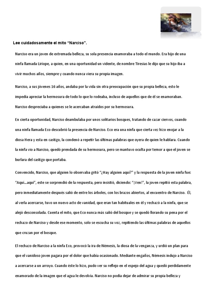 Lectura Narciso | PDF