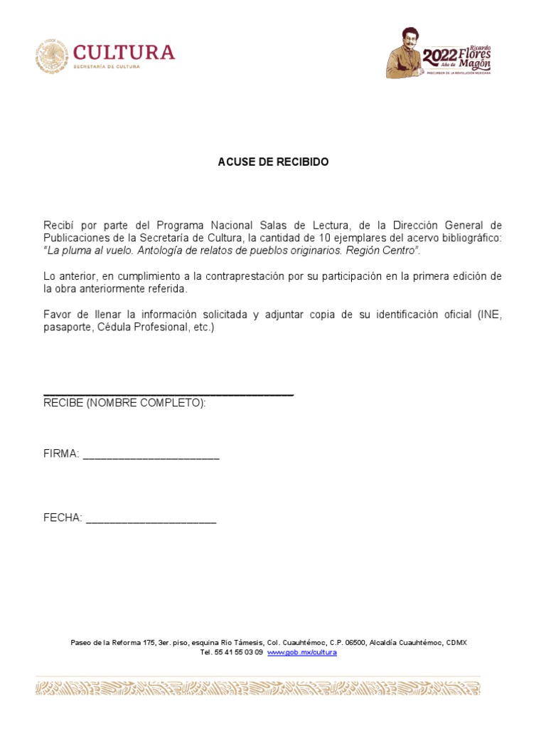 Acuse de Recibido | PDF