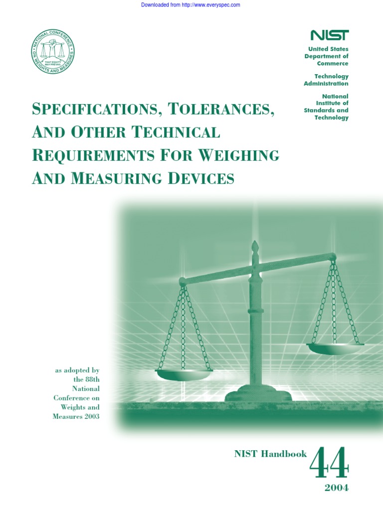 Nist HDBK 44 - 2004 | PDF | National Institute Of Standards And ...