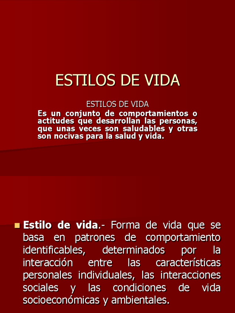 04 Estilo de Vida, Calidad de Vida | PDF | Comportamiento | Calidad de vida
