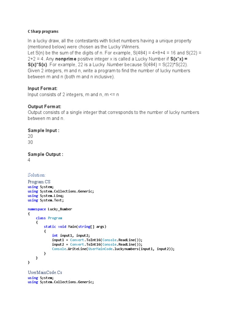 C Sharp Programs Pdf C Sharp Programming Language Programming
