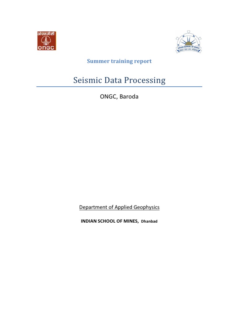 Seismic Processing Report.. | PDF | Reflection Seismology ...