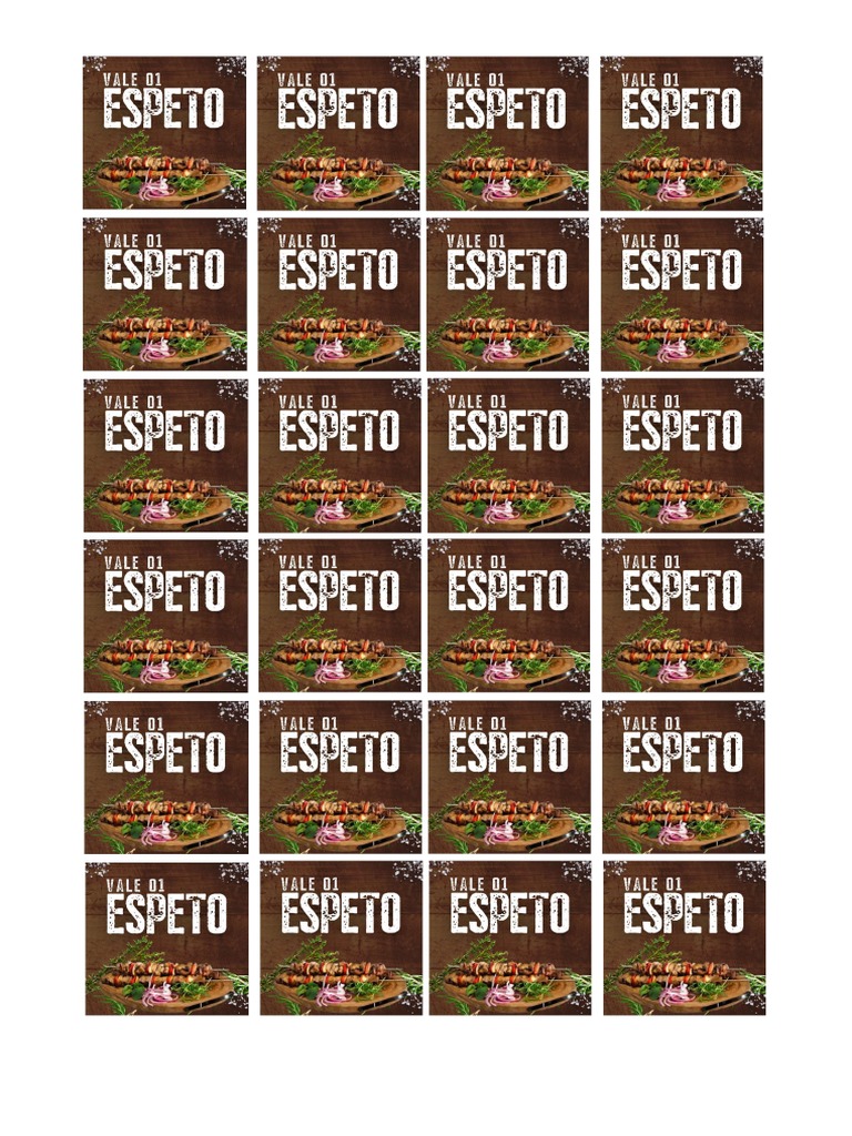 Fichas Espeto e Refri | PDF