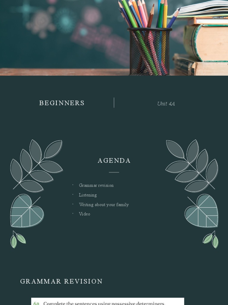 Unit 4A Listening and Writing | PDF | Language Mechanics | Linguistic ...