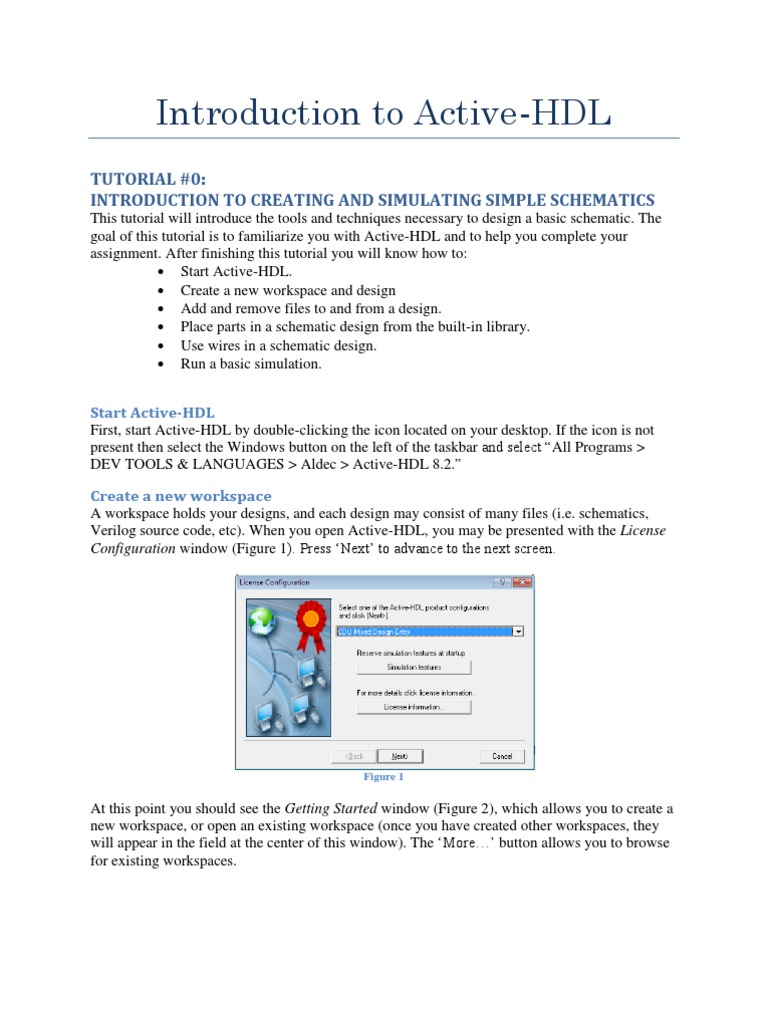 Active Hdl Tutorial 0 Introduction To Active Hdl Pdf Icon Computing Tab Gui 