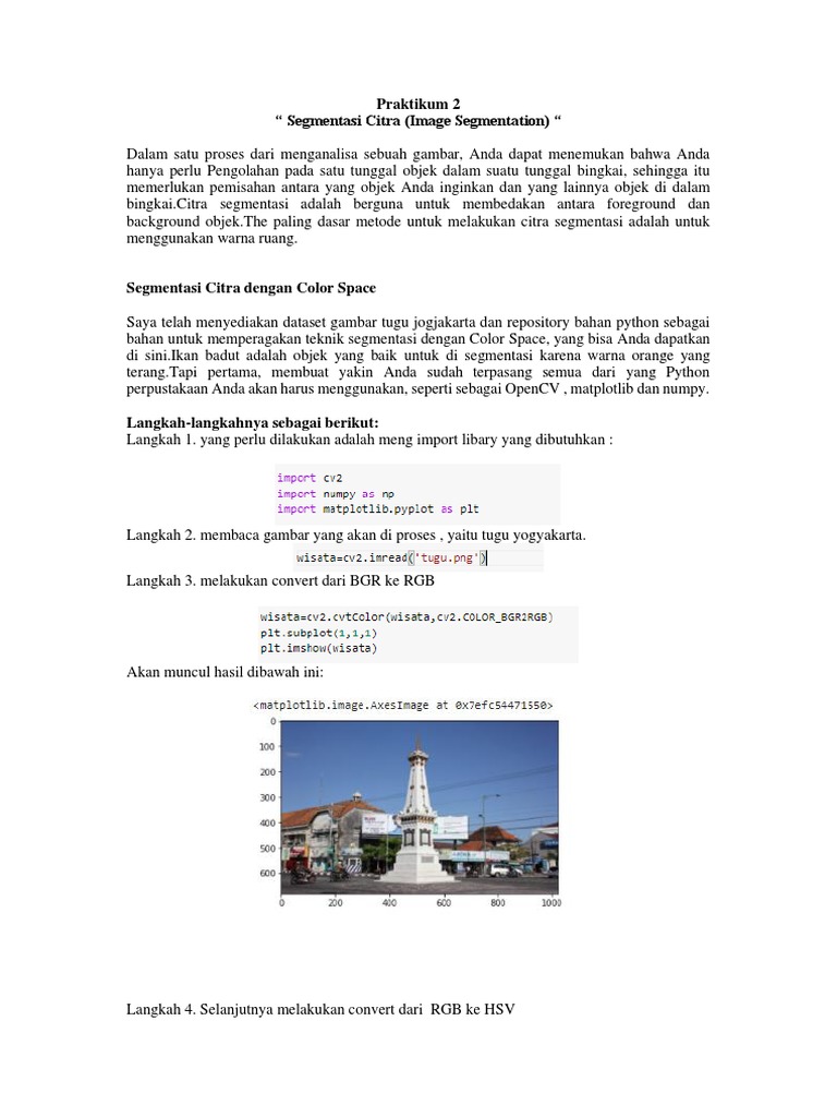 Week 2 - Segmentasi GambarAssignment | PDF