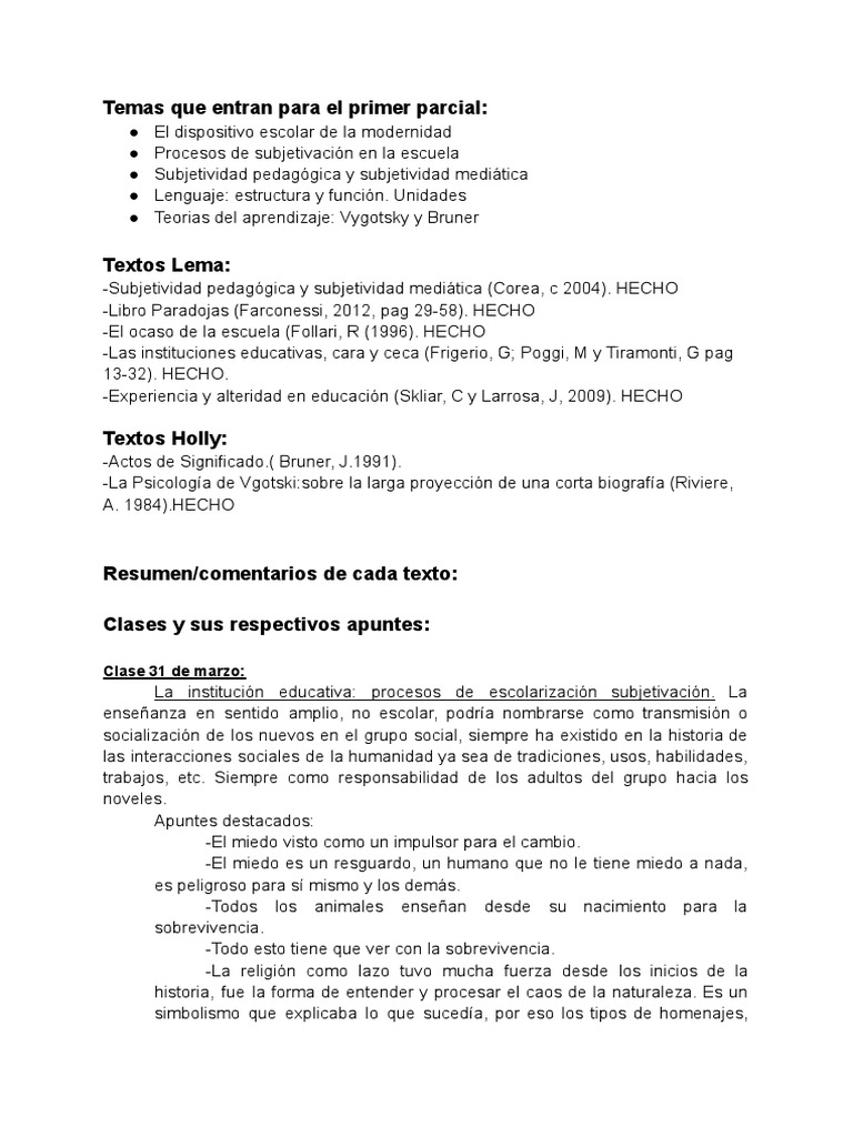 Resumen Primer Parcial PSA | PDF | Aprendizaje | Constructivismo (filosofía de la educación)