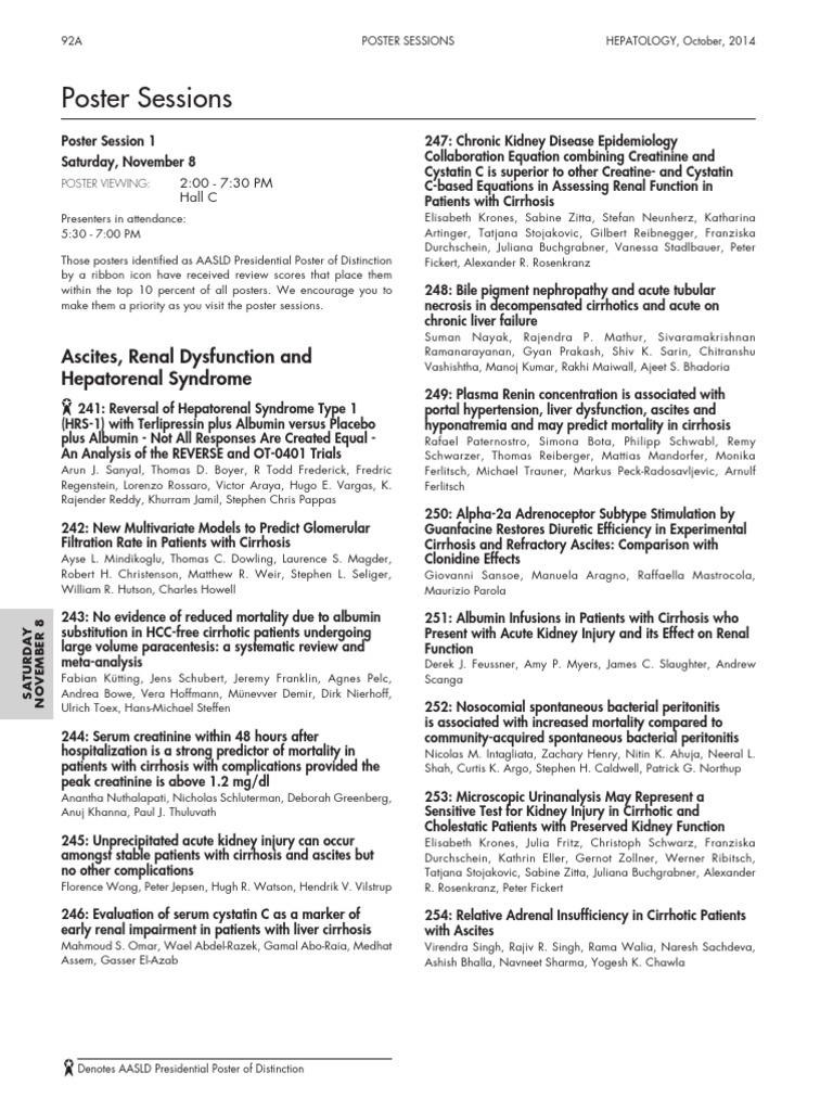 Poster-Sessions | PDF | Cirrhosis | Hepatitis