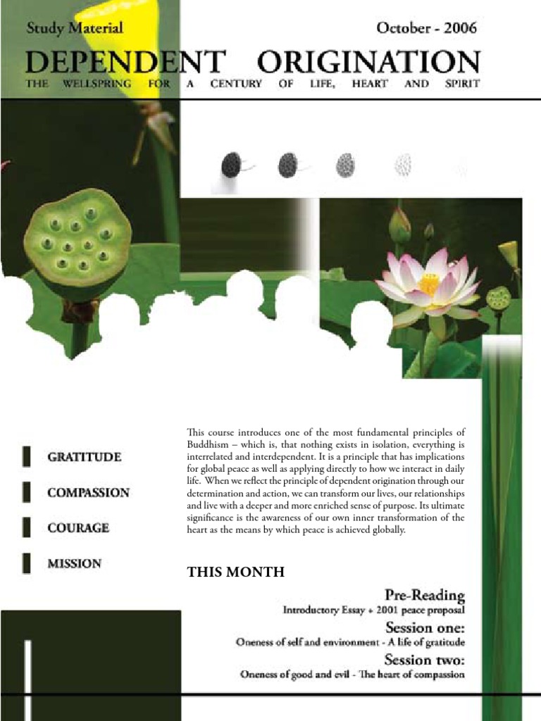 SGI Australia Dependent Origination | PDF | Metaphysics | Religion And ...