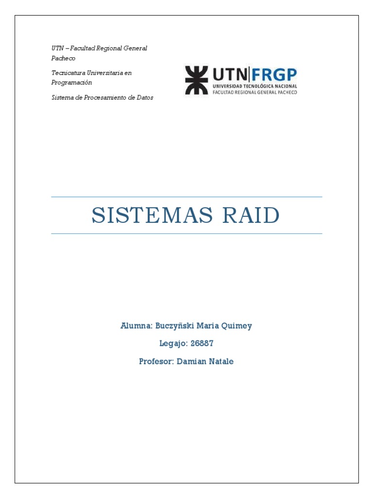 TP Raid | PDF | Datos de computadora | Ingeniería Informática