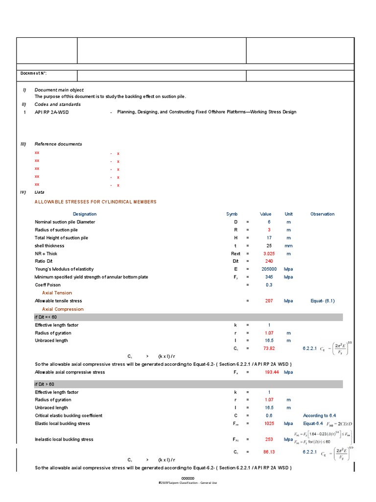 Suction Pile Buckling Analysis | PDF | Buckling | Stress (Mechanics)