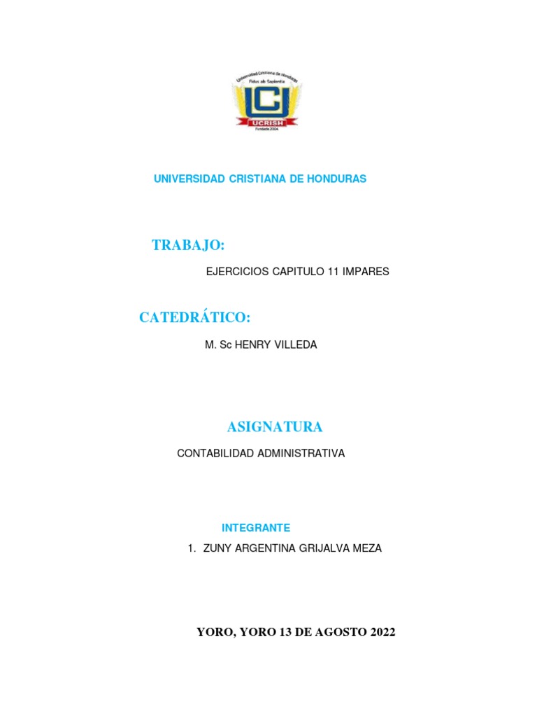 Ejercicio Capitulo 12 Impares Contabilidad Administrativa | PDF | Presupuesto | Economias