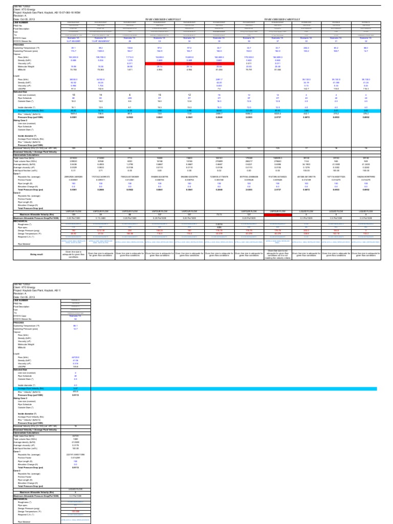 Cooling Water Line Hyd | PDF | Fluid Dynamics | Viscosity
