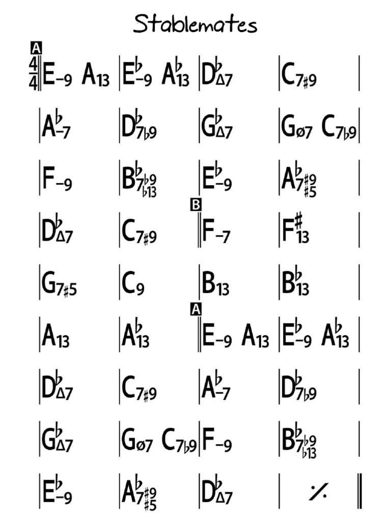 Stable Mates Chords | PDF