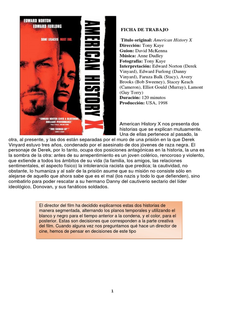 Guía American History X | PDF