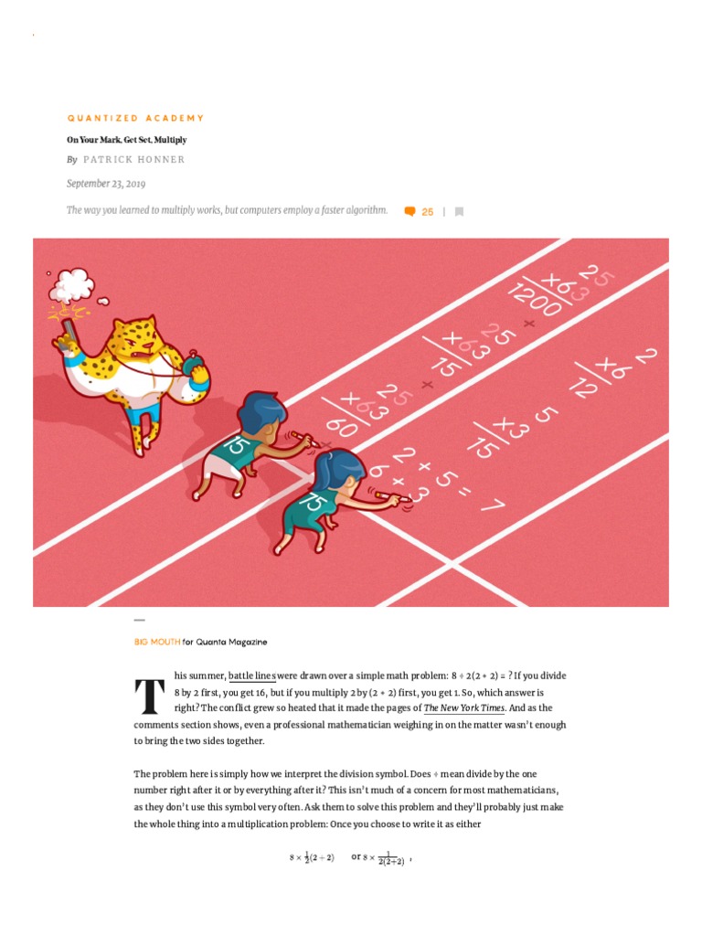 On Your Mark, Get Set, Multiply - Quanta Magazine | PDF