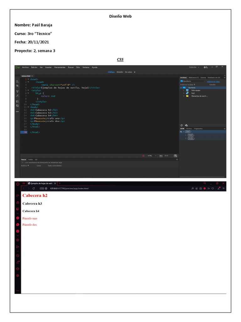 Diseño Web P2S3 | PDF