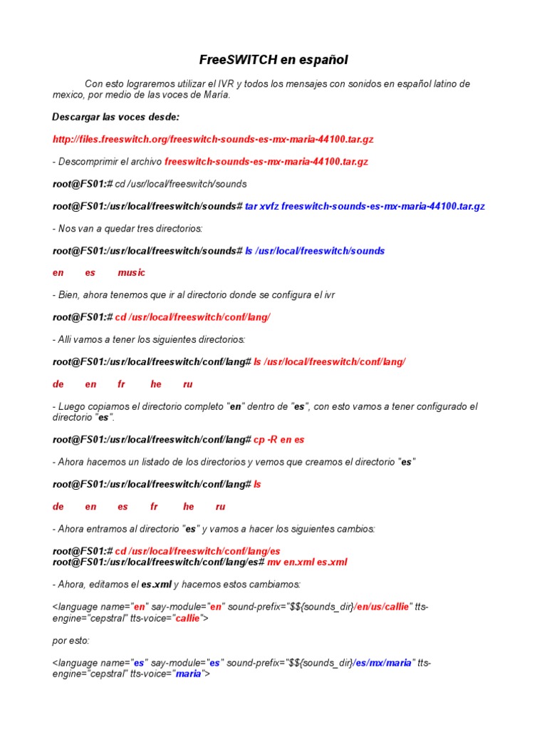 FreeSWITCH en Español | PDF