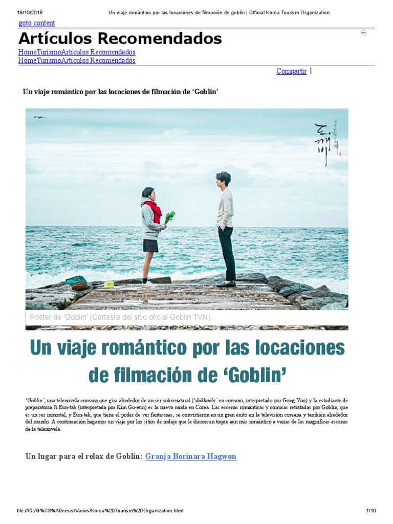 Locaciones de filmación de goblin | PDF