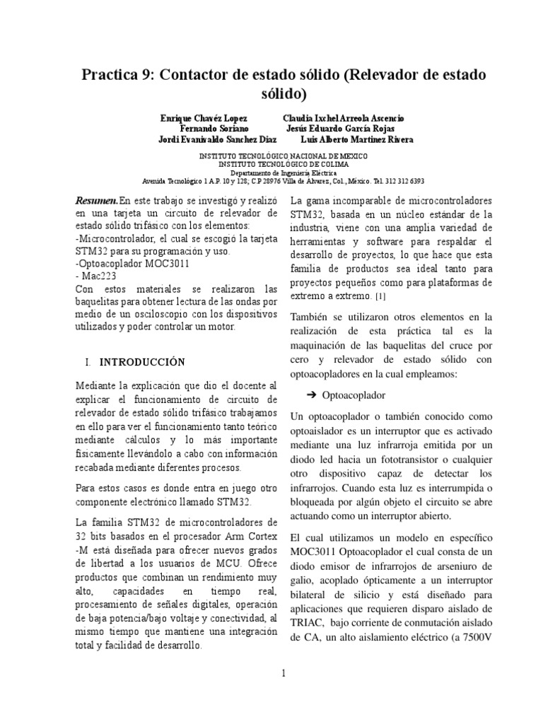Contactor de Estado Sólido Trifásico | PDF | Rectificador | Ingenieria ...