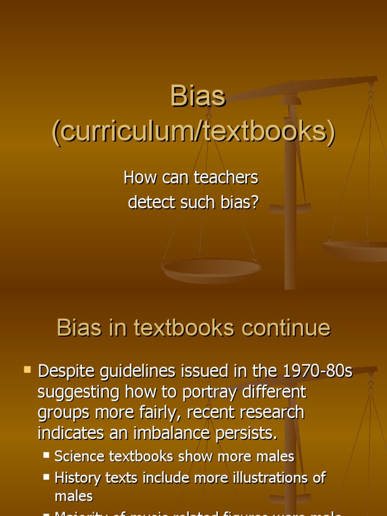 Bias in Textbooks-Curriculum | PDF | Bias | Textbook