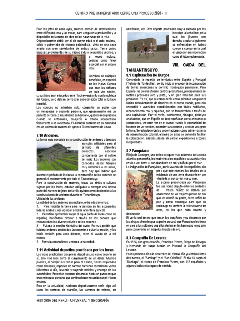 Curacas y Andenes en el Tahuantinsuyo | PDF | Imperio Inca | Francisco ...